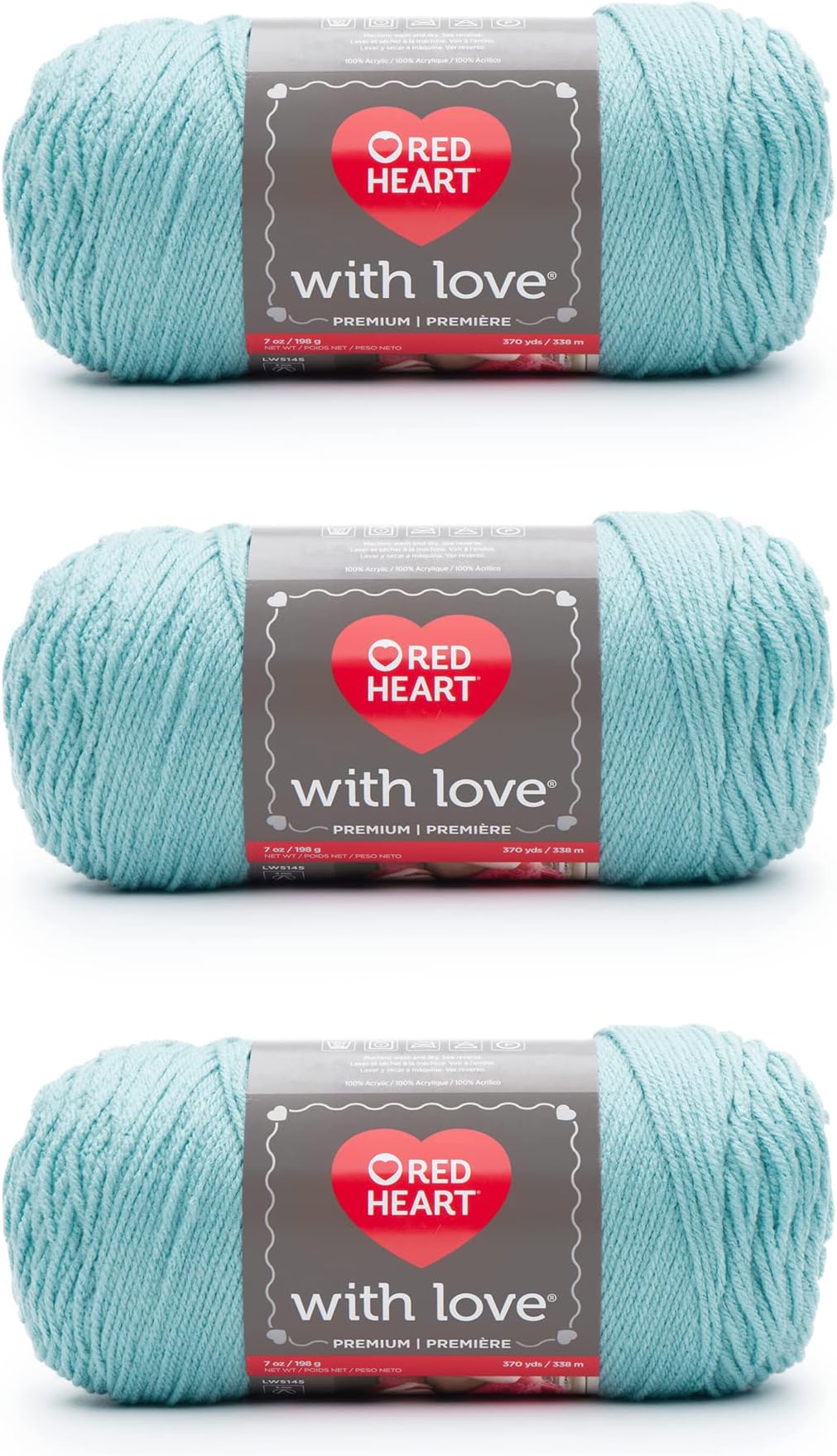 Amazon.com: Red Heart with Love Sandbar Stripe Yarn - 3 Pack of 141g ...