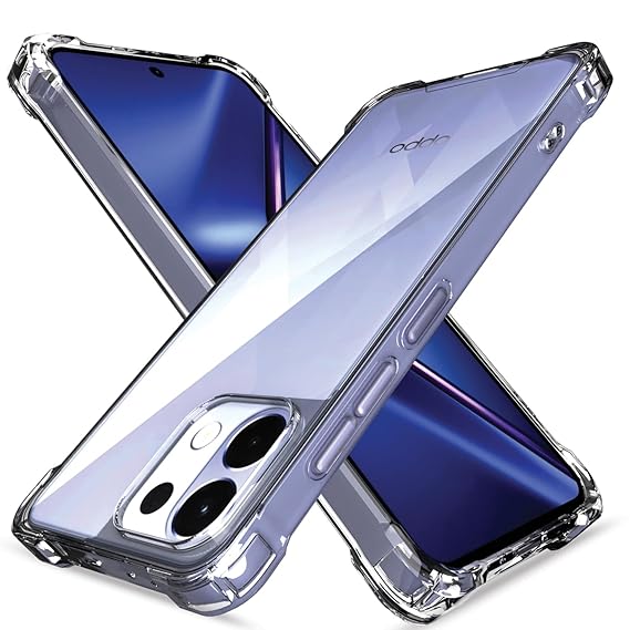 Pikkme Back Cover for Oppo K13 5G PC + TPU Clear Transparent Raised ...