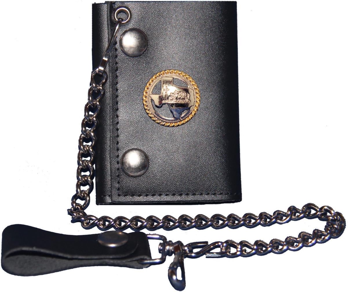 Custom Texas Cowboy Church Praying Cowboy Black Trifold Chain Wallet ...