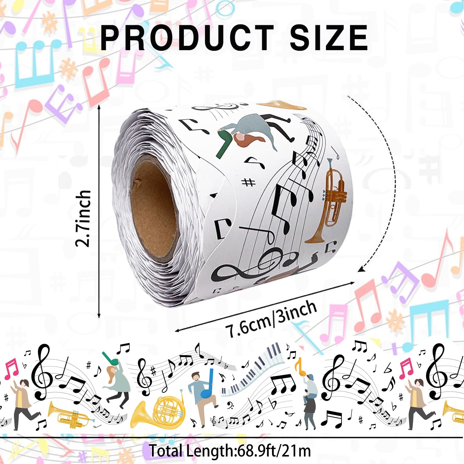 Snapklik.com : 68.9 Feet Musical Notes Bulletin Board, Musical ...