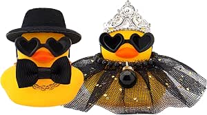 Amazon.com: wonuu Pair Set of 2 Wedding Rubber Ducks, Bride Groom ...