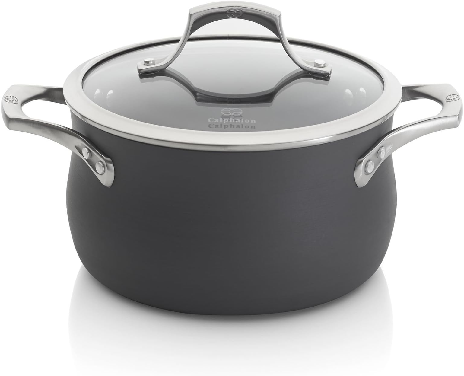 Amazon.com: Calphalon 1756064 Unison Nonstick 4-Quart Soup Pot with Lid ...