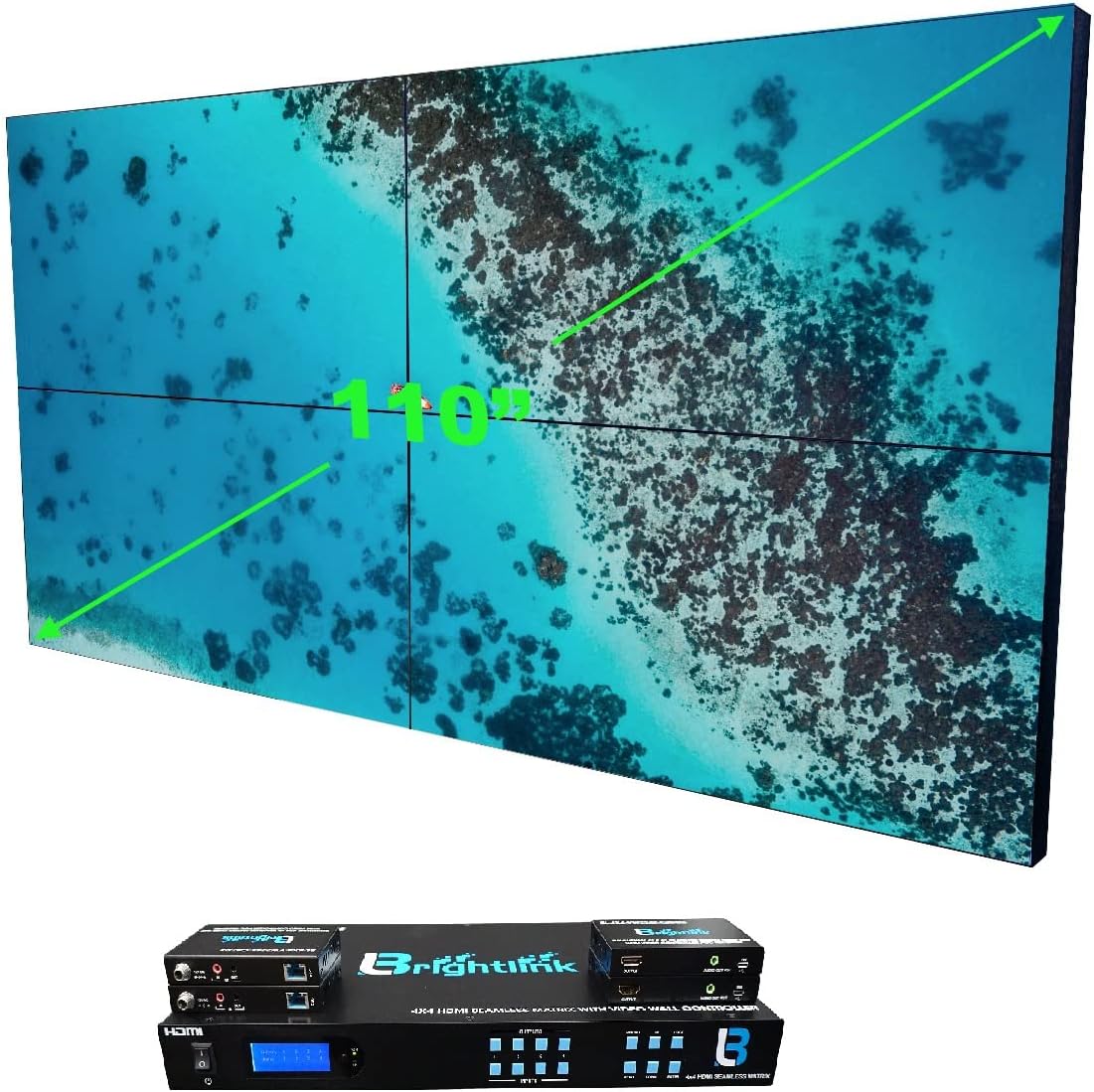 Amazon.com: Brightlink 2x2 4k Video Wall Package - c/w 4ea 55” 1080P ...