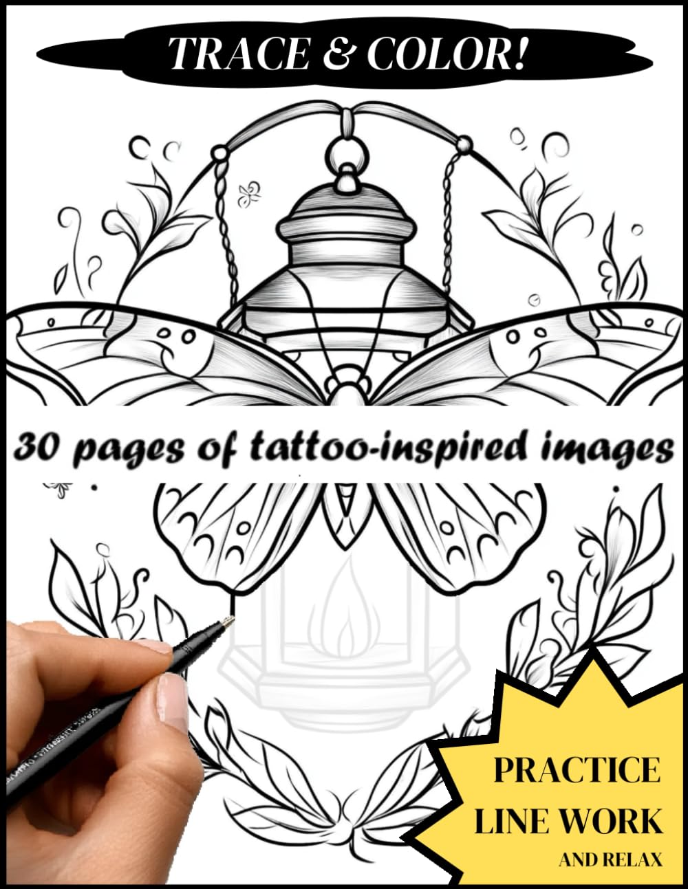 Amazon.com: TRACE & COLOR!: Awesome tattoo-inspired tracing and ...