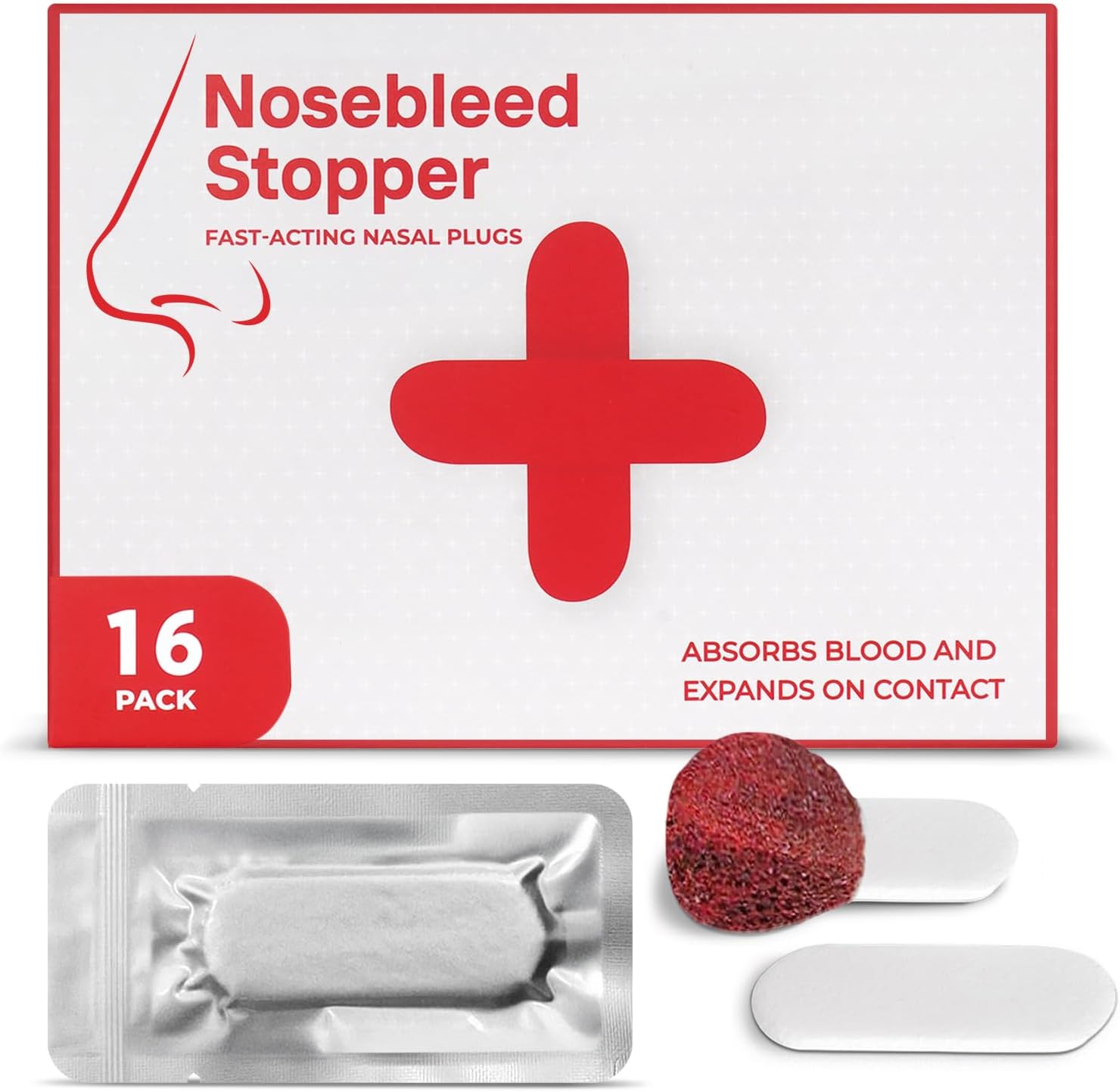 Amazon.com: Nampons Nosebleed Stoppers - 24 Nose Bleed Plugs with ...