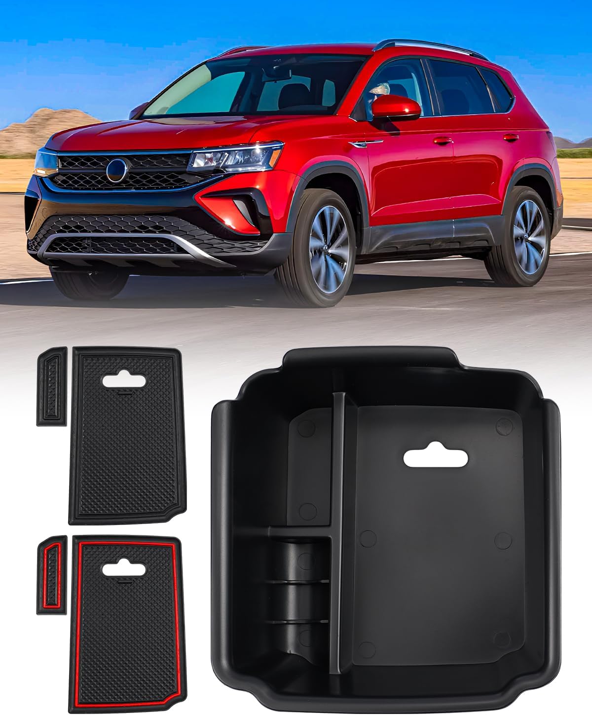 Amazon.com: FIILINES Center Console Organizer with Anti-Slip Mats for ...