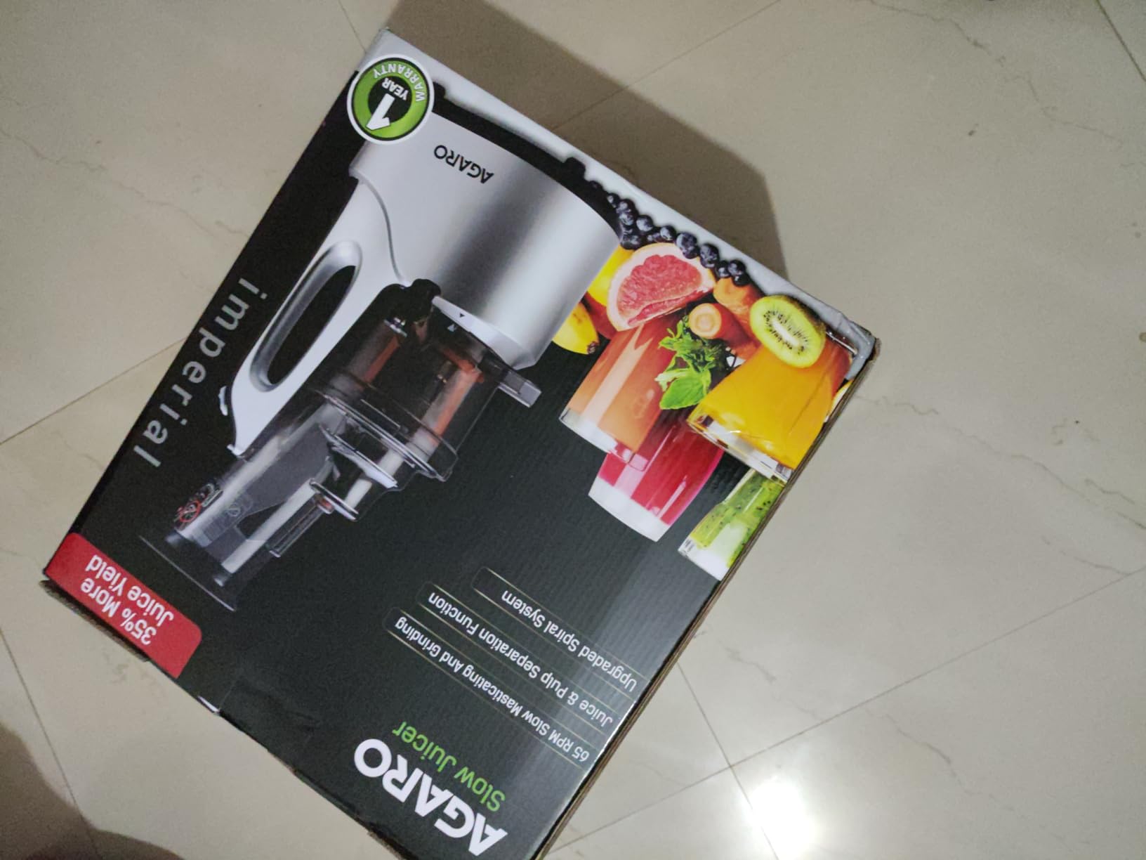 (Refurbished) AGARO - 33293 Imperial 240 Watts Slow Juicer With Cold ...