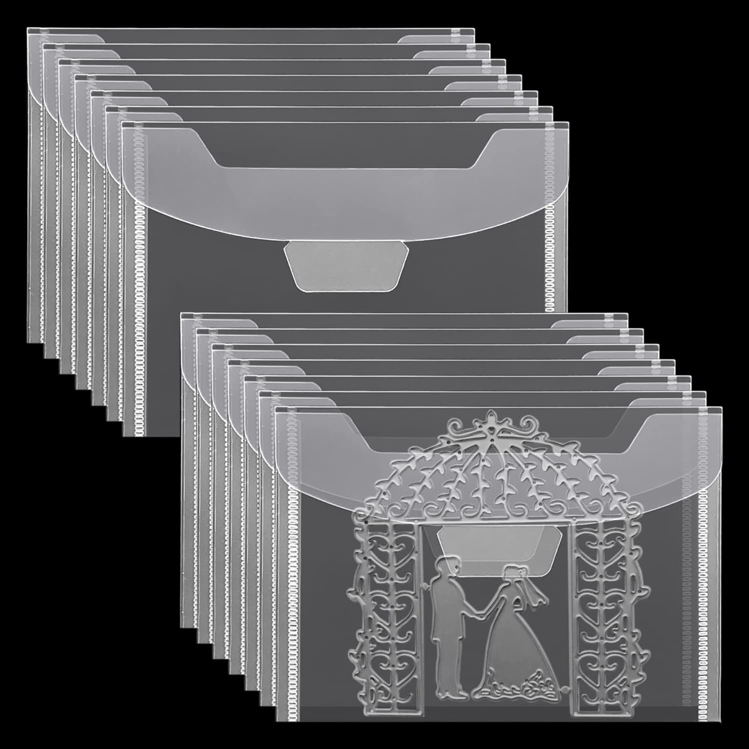 Amazon.com : 24 Pcs Stamp and Die Storage Pockets, 5×7 Inch Craft Die ...