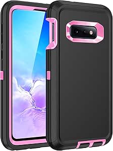 Amazon.com: RegSun for Galaxy S10E Case,Shockproof 3-Layer Full Body Protection [Without Screen ...