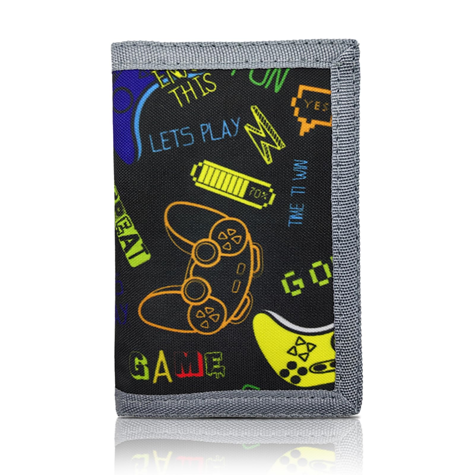 Amazon.com: JONYEE RFID Trifold Canvas Outdoor Sports Wallet for Kids ...