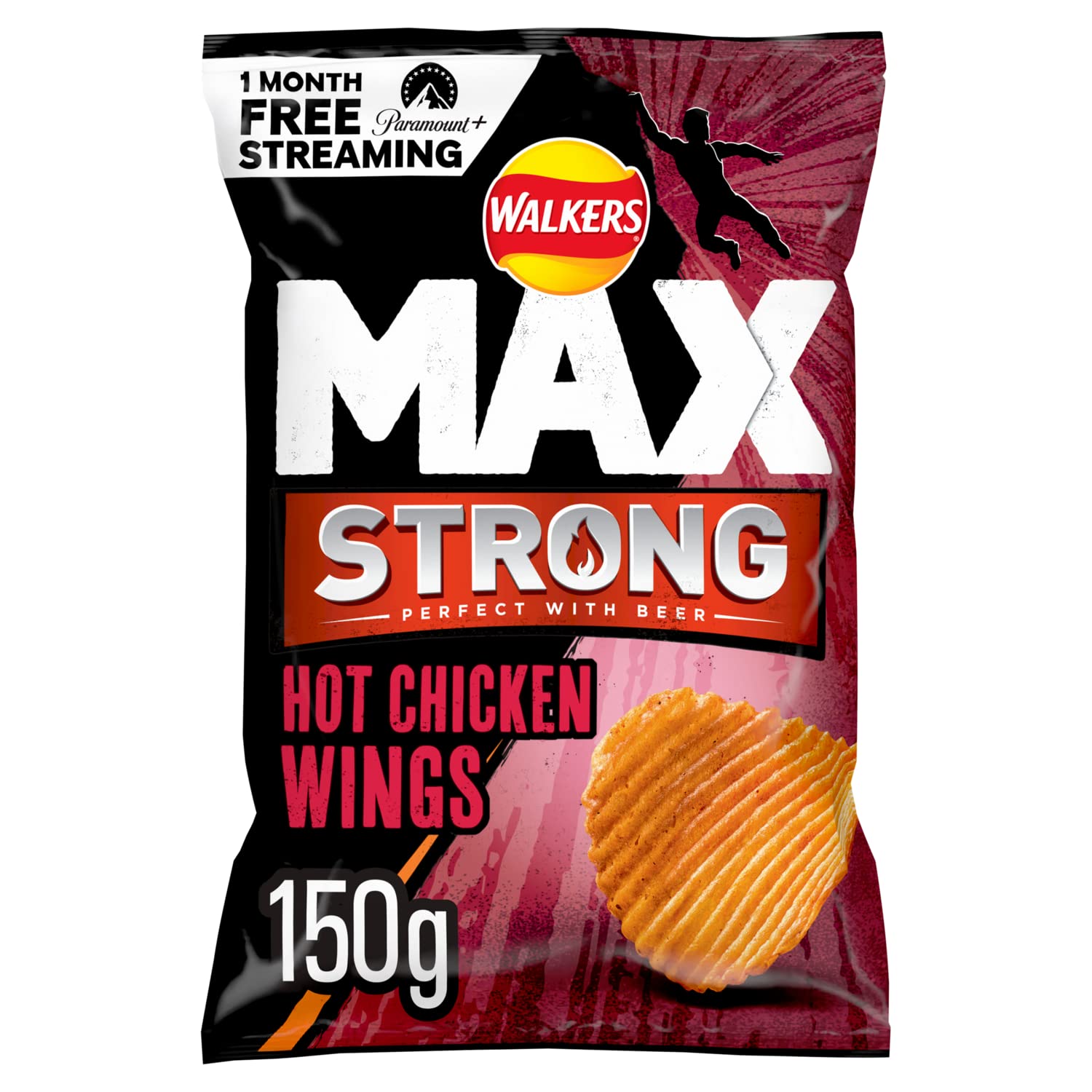 Amazon.com: Walkers Max Strong Hot Chicken Wings Crisps 150g