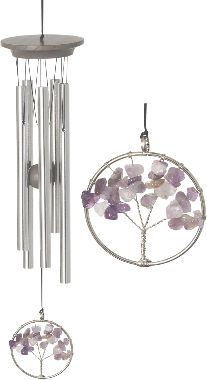 Amazon.com : Woodstock Wind Chimes 15" Serenity Tree Amethyst Wind ...