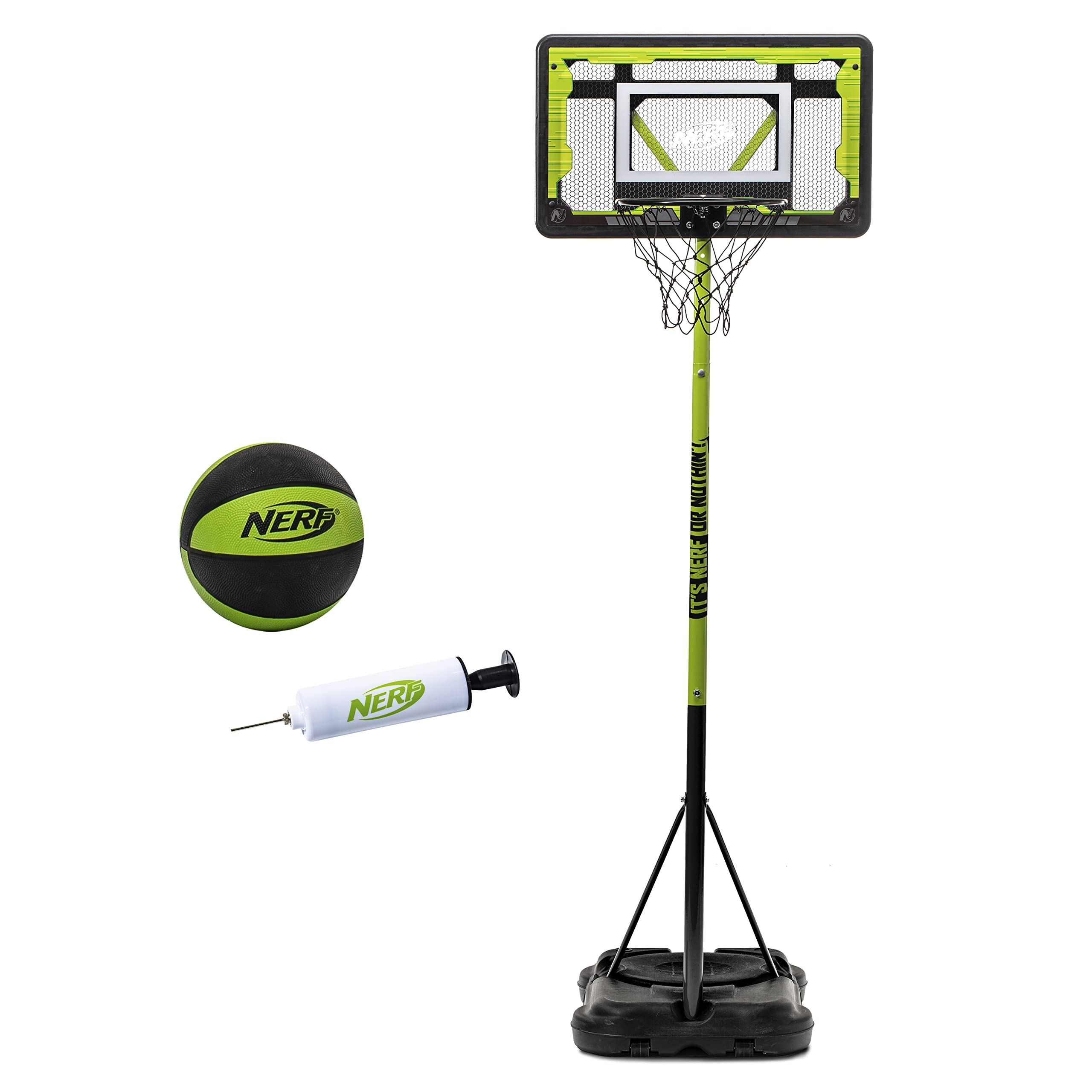 Buy NERF Pro Hoop - 30" Portable Basketball System Basketball - Steel ...