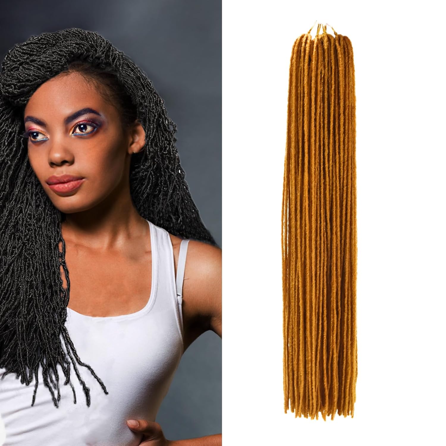 Amazon.com : Fahe Micro Locs Crochet Hair 22 Inch Sister Locs Crochet ...