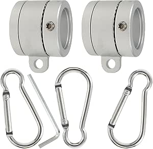 Amazon.com : KTZCTPCA 2Pcs Flag Pole Ring, 360° Rotating Anti Wrap Flag ...