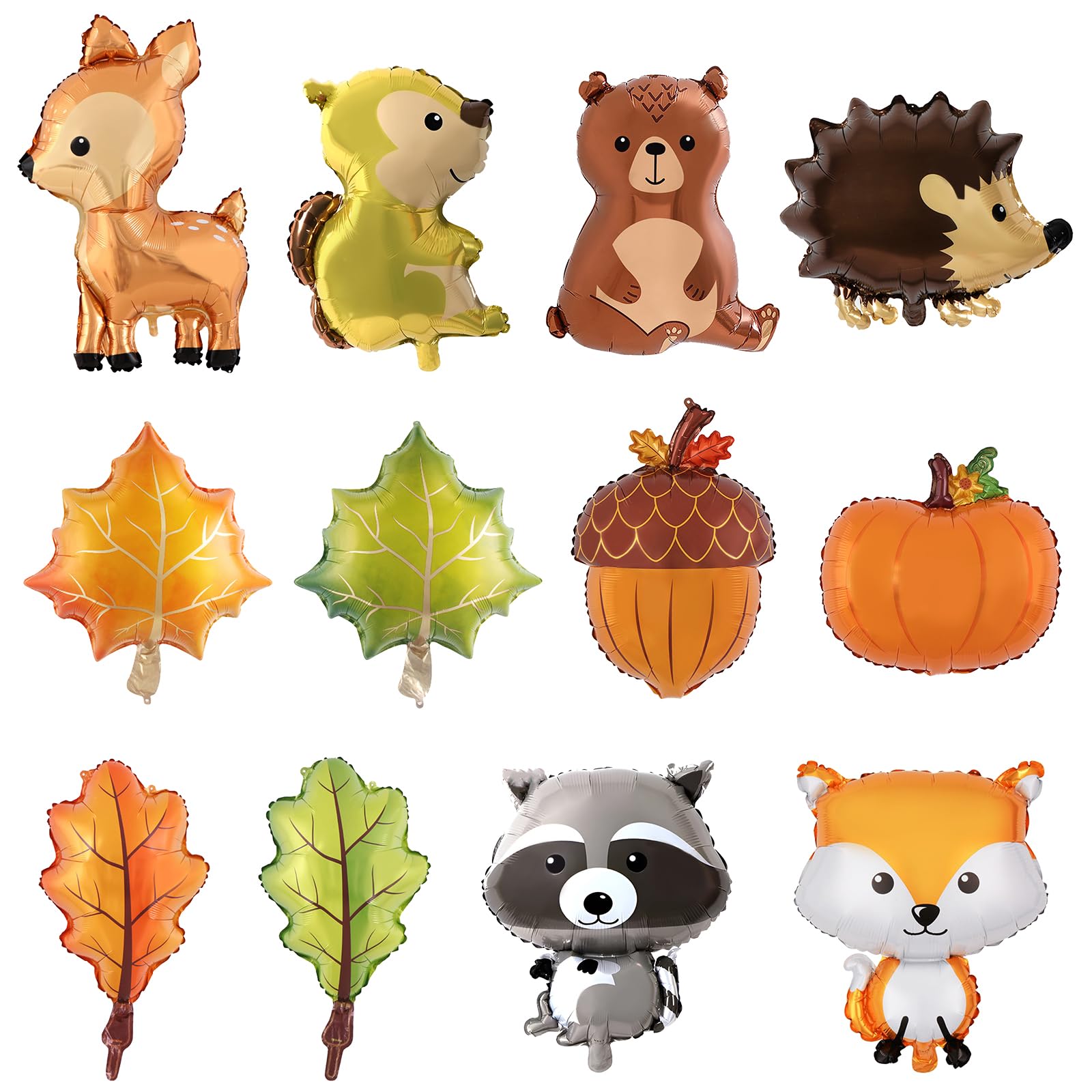 Amazon.com: KUAOOAUK 12Pcs Forest Animal Balloons, Woodland Baby Shower ...