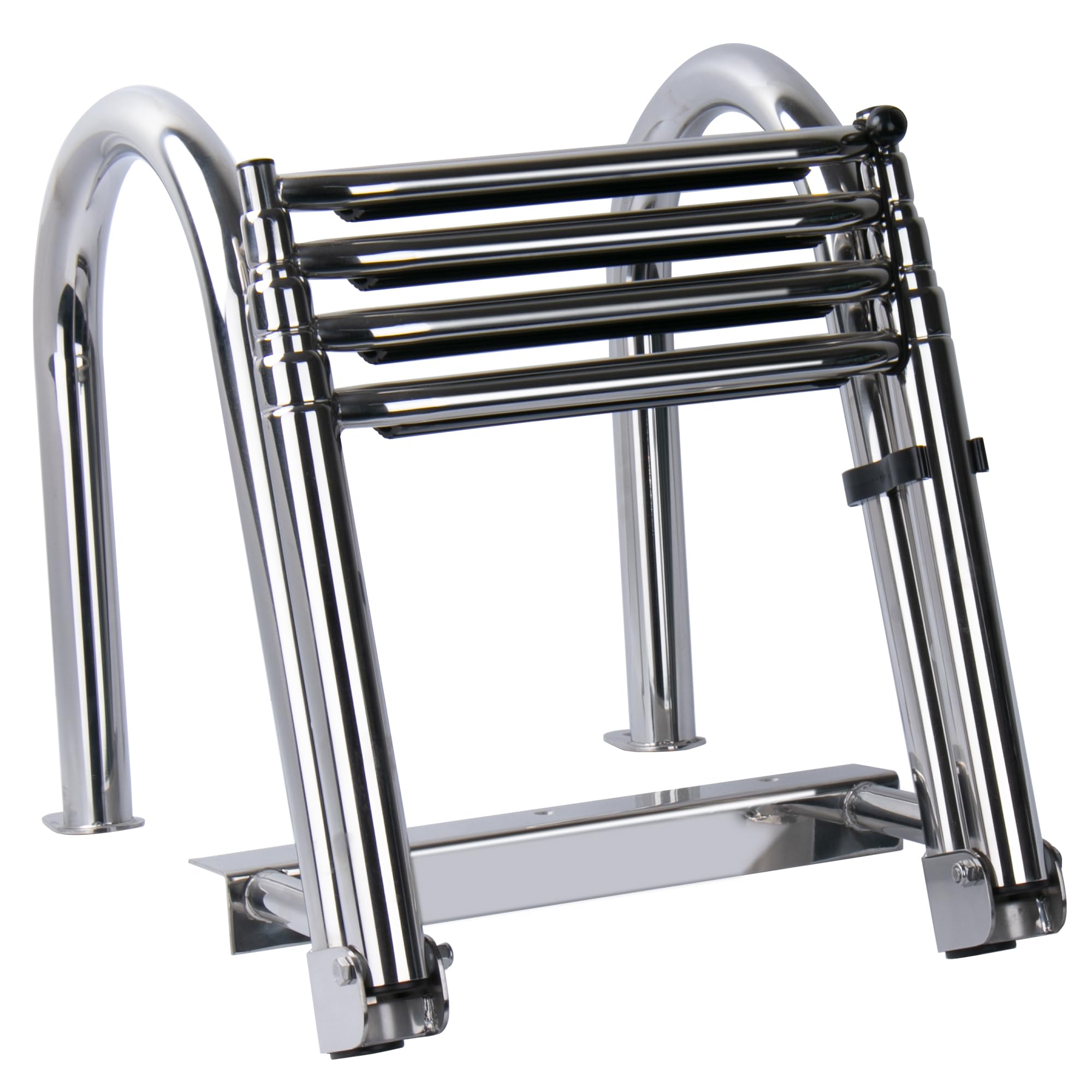 Buy Pebbly Beach Boat Ladder 4 step folding,Heavy Duty Stainless Steel ...