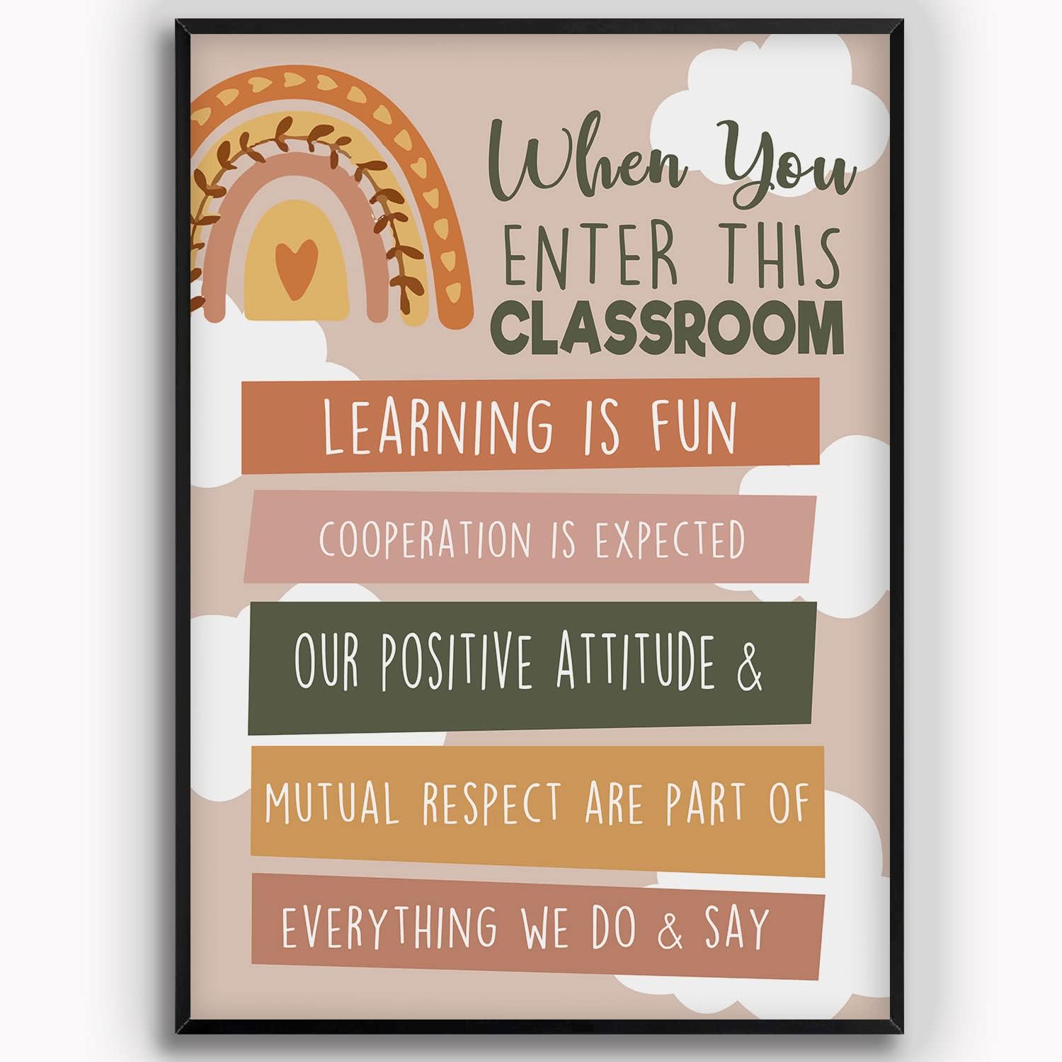 Amazon.com: When You Enter This Classroom Welcome Poster, Positive ...