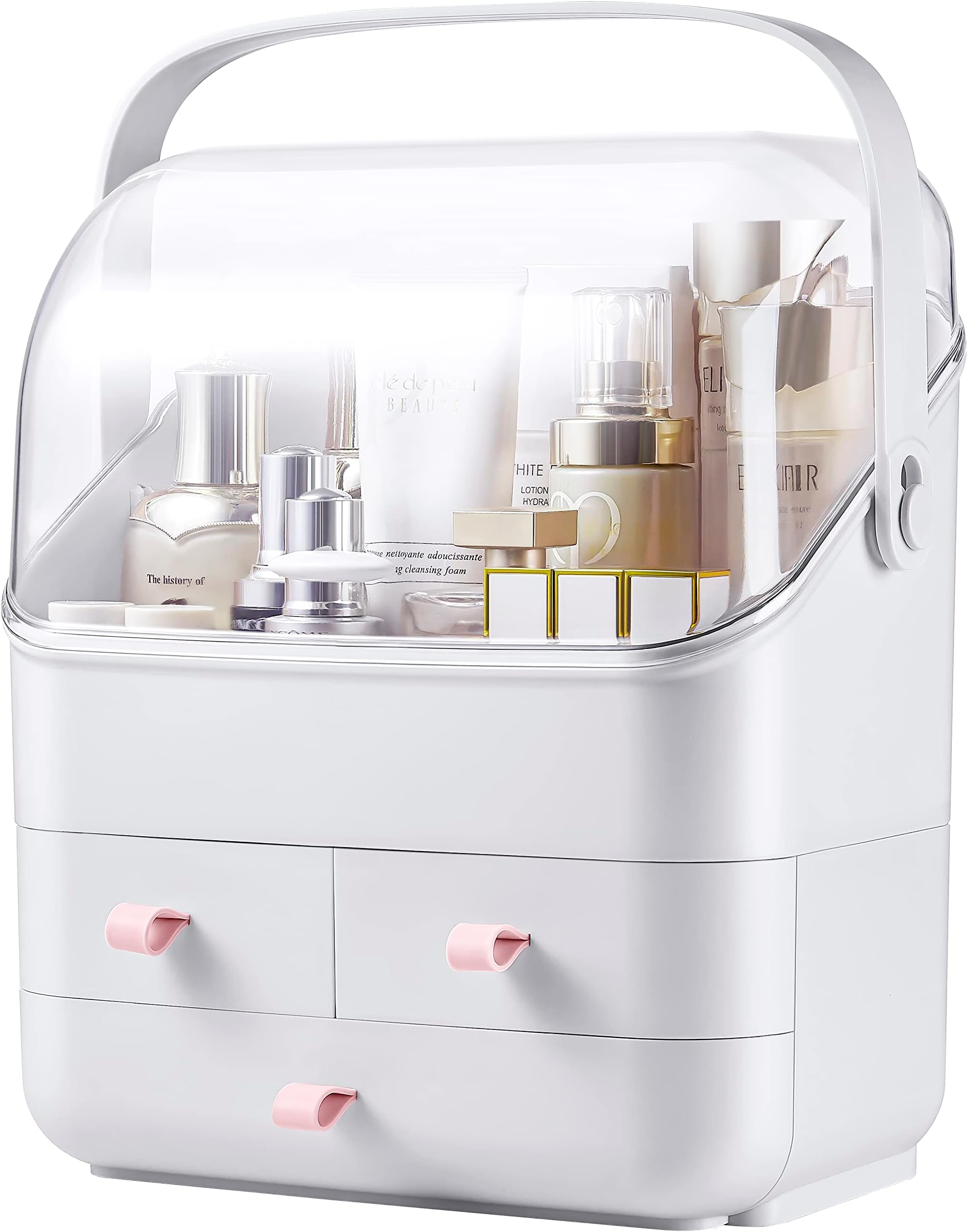 Amazon.com: Makeup Organizer for Vanity, Large Capacity Cosmetics ...