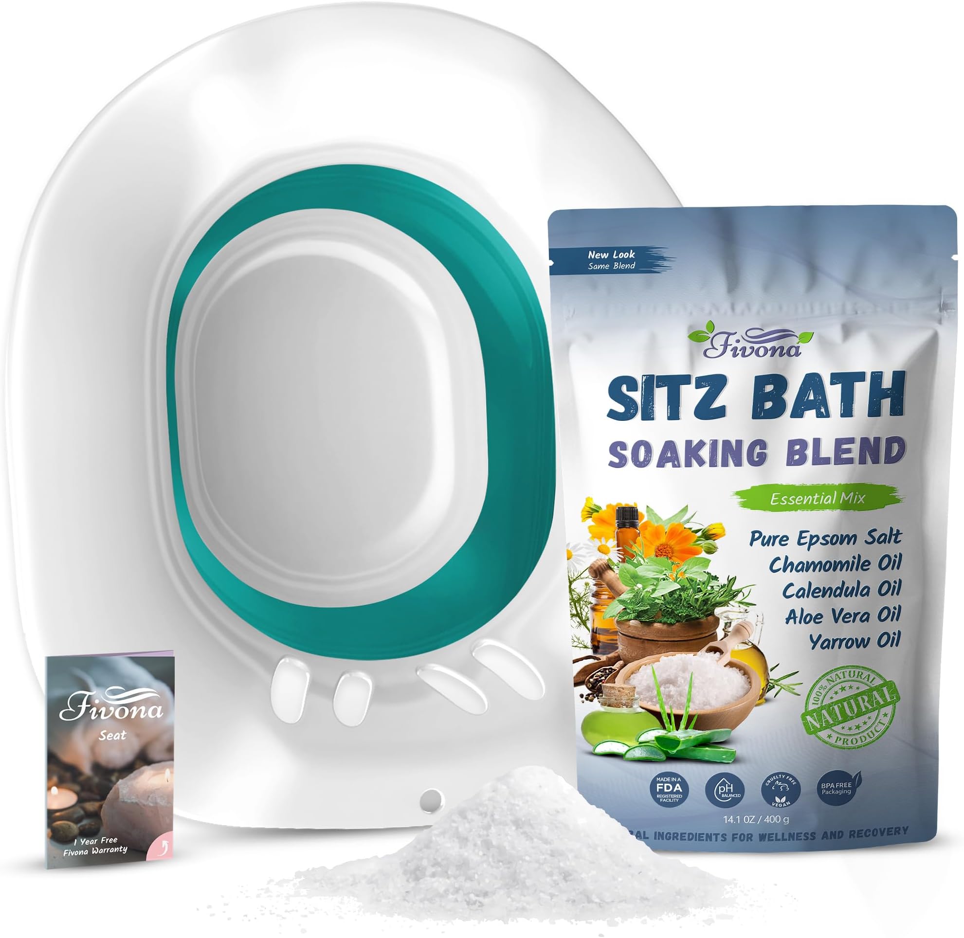 Amazon.com: Fivona 2 in 1 Sitz Bath Soak Kit for Hemorrhoids and ...