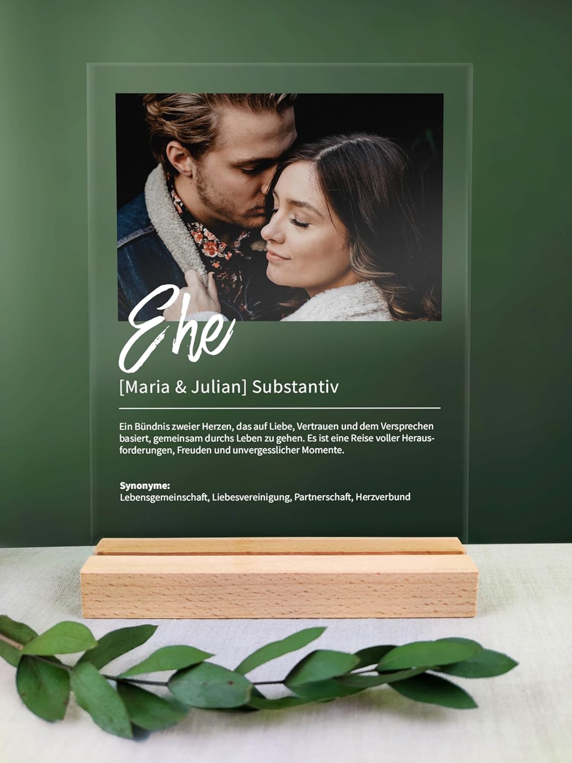 Ehe Geschenk personalisiert - Acryl Foto Geschenk: Definition wie im ...