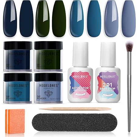 Amazon.com : Modelones 32 Pcs Dip Powder Nail Kit Starter, 20 Colors ...