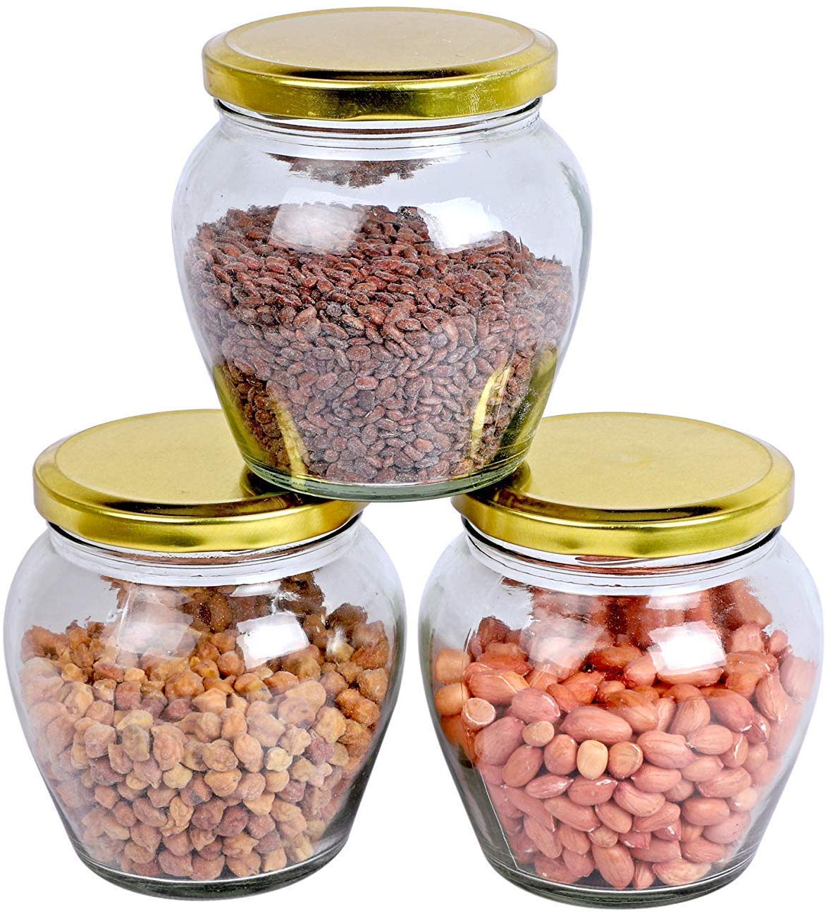KIVA Matka Glass Jar Container for Kitchen Storage with Air Tight Lid ...