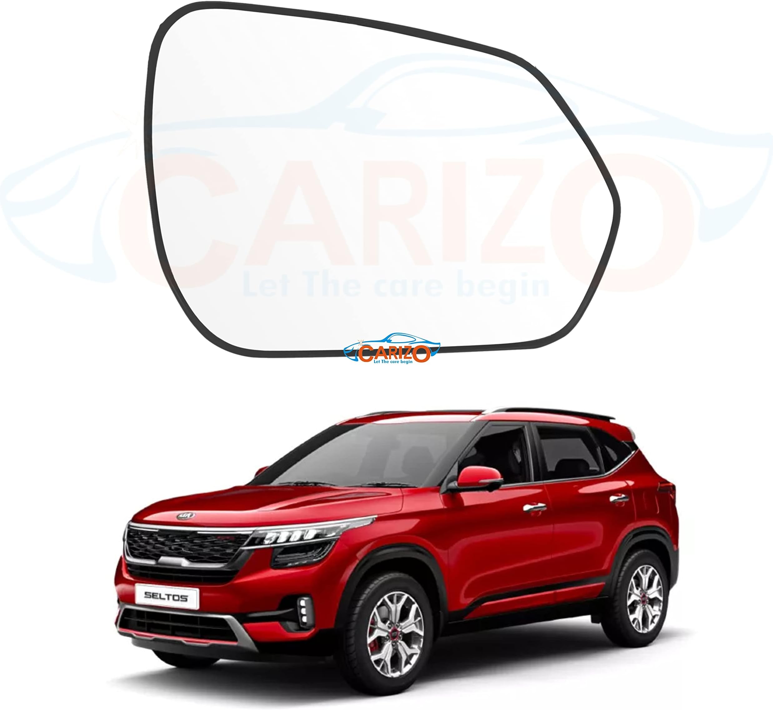 MACZO - orvm Right (Driver) Side Rear View Mirror Glass for Kia Seltos ...