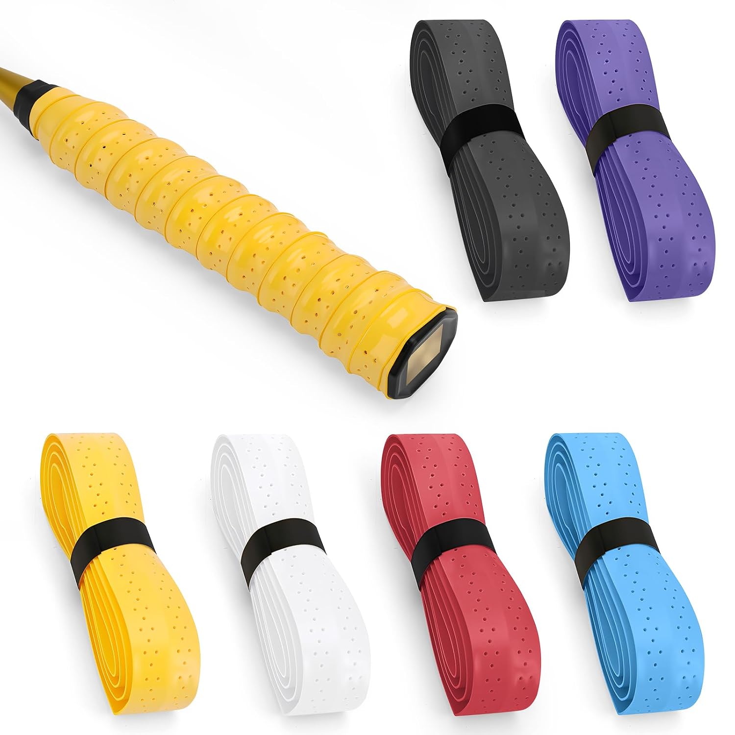 Meng Jiaran 6 Pcs Badminton Racket Grip Tape, Badminton Racket Grip ...