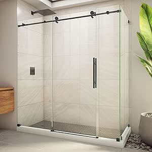 DreamLine Enigma-X 32 1/2 inch D x 68 3/8-72 3/8 inch W x 76 inch H Frameless Sliding Shower ...