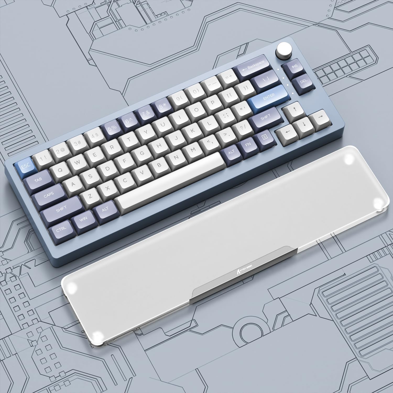 Amazon.com : Acrylic Gaming Keyboard Wrist Rest,Clear Ergonomic Palm ...
