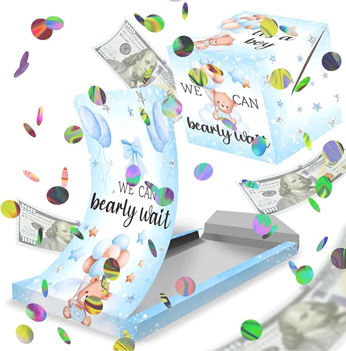 Amazon.com: Sirjiera Birthday Explosion Surprise Box, Blue Exploding ...