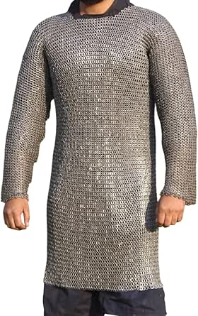 Amazon.com: KnightNauticalDecor Medieval Armor Hauberk – 8mm Mild Steel ...
