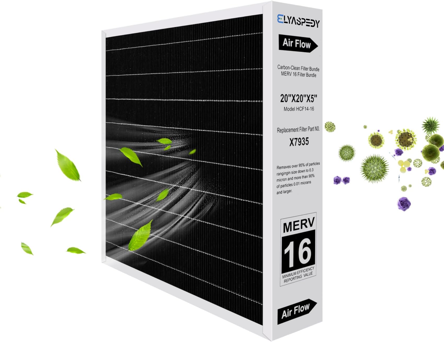 2024 Upgrade X7935 MERV 16 Air Filter Bundle，Carbon Clean Healthy ...