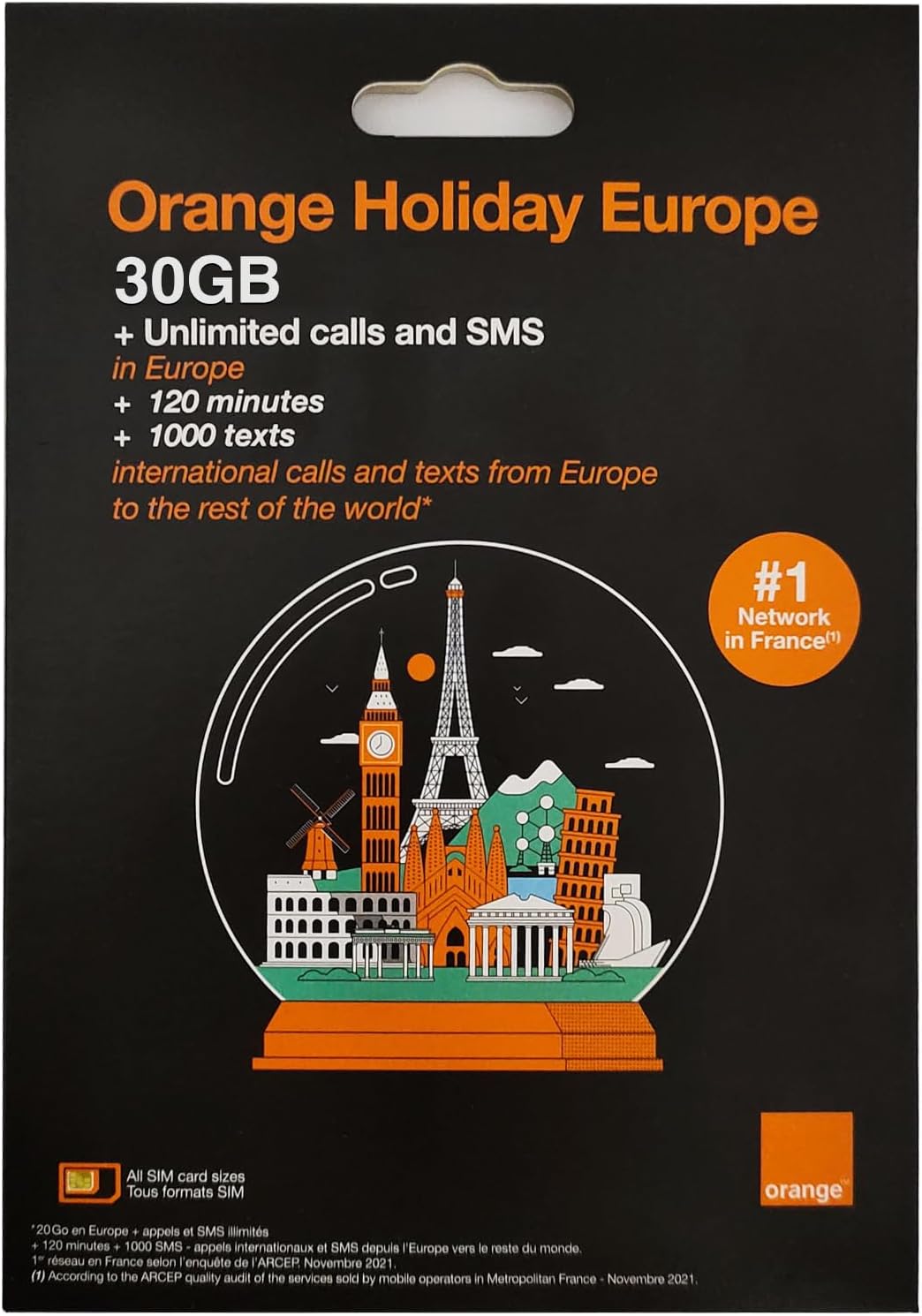 Amazon.com: Orange Holiday Europe Prepaid SIM Card Combo Deal 30GB ...