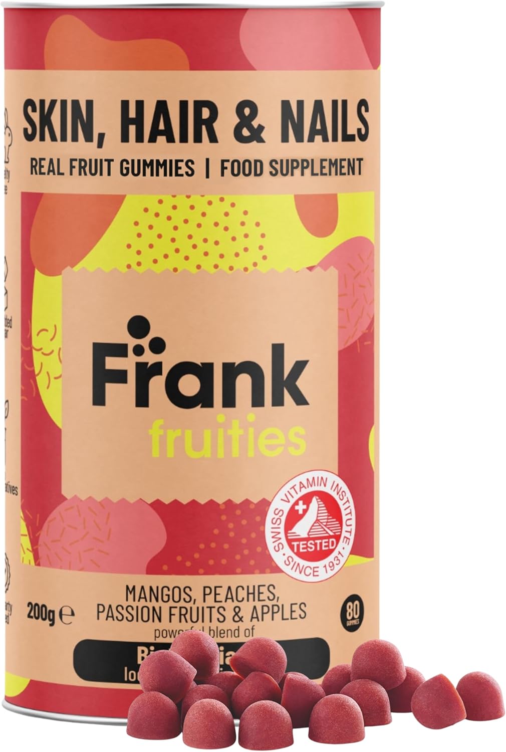FRANK FRUITIES - Skin Hair Nails Multivitamin Gummies for Women & Men ...