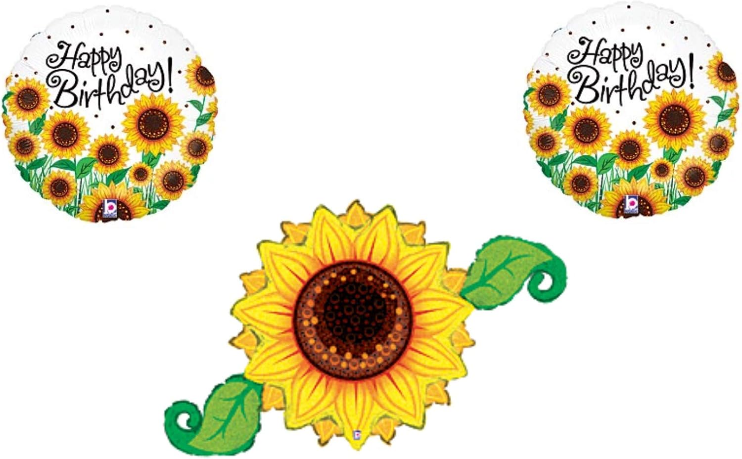 Amazon.com: SUNFLOWERS Happy Birthday Balloons Decoration Supplies ...