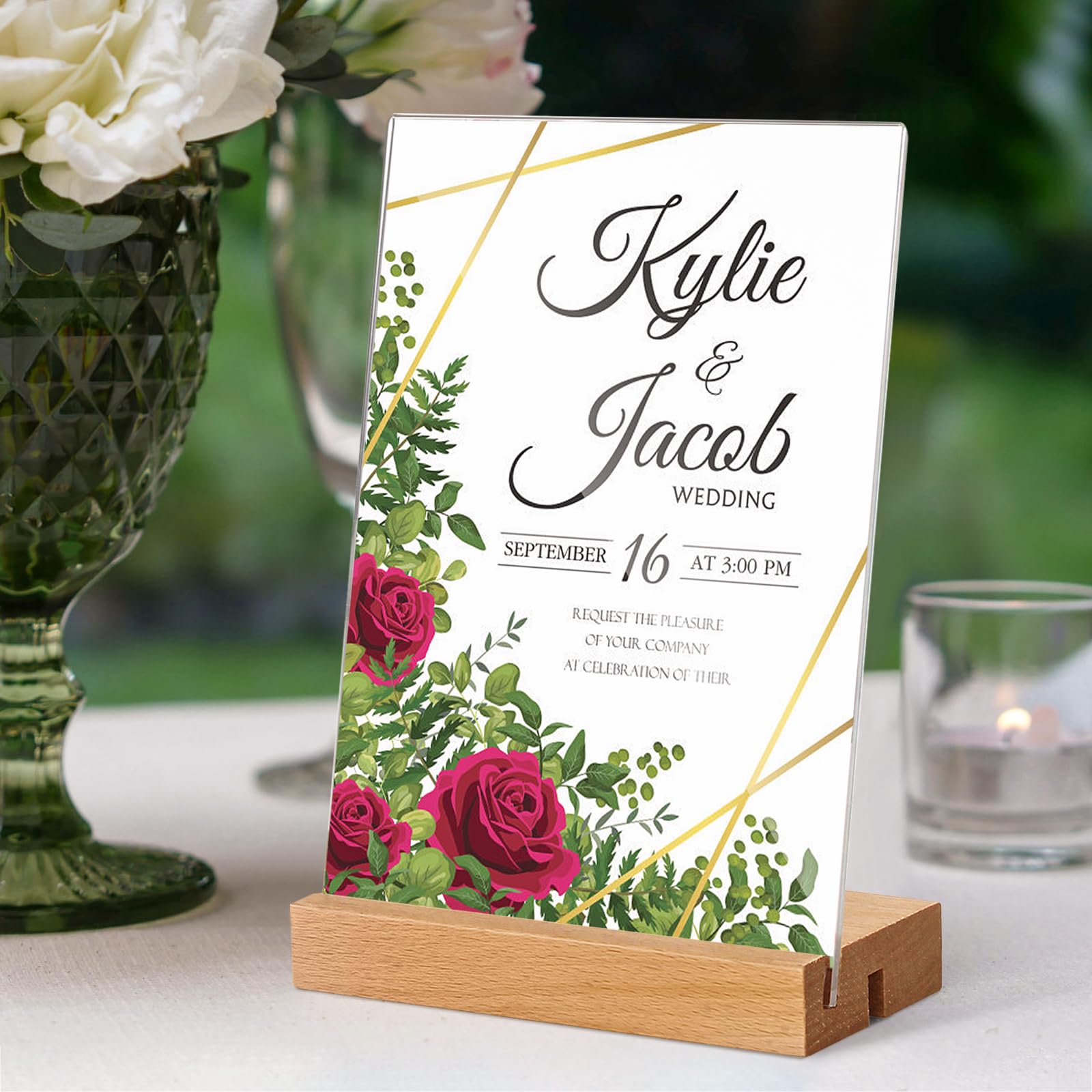 Snapklik.com : 8.5 X 11 Inches Clear Table Menu Display Stand Desktop ...