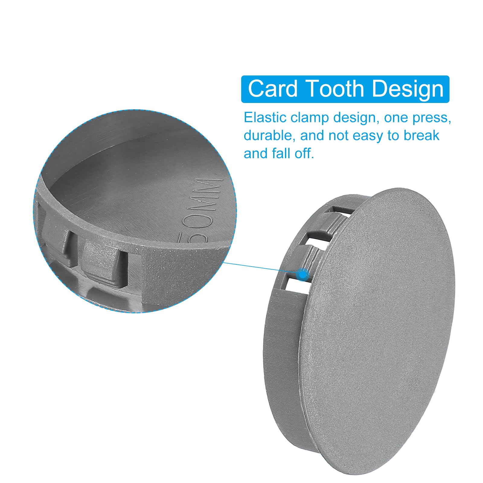 PATIKIL 2″/50mm Plastic Hole Plugs, 20Pcs Flush Type Round Hole Plugs ...