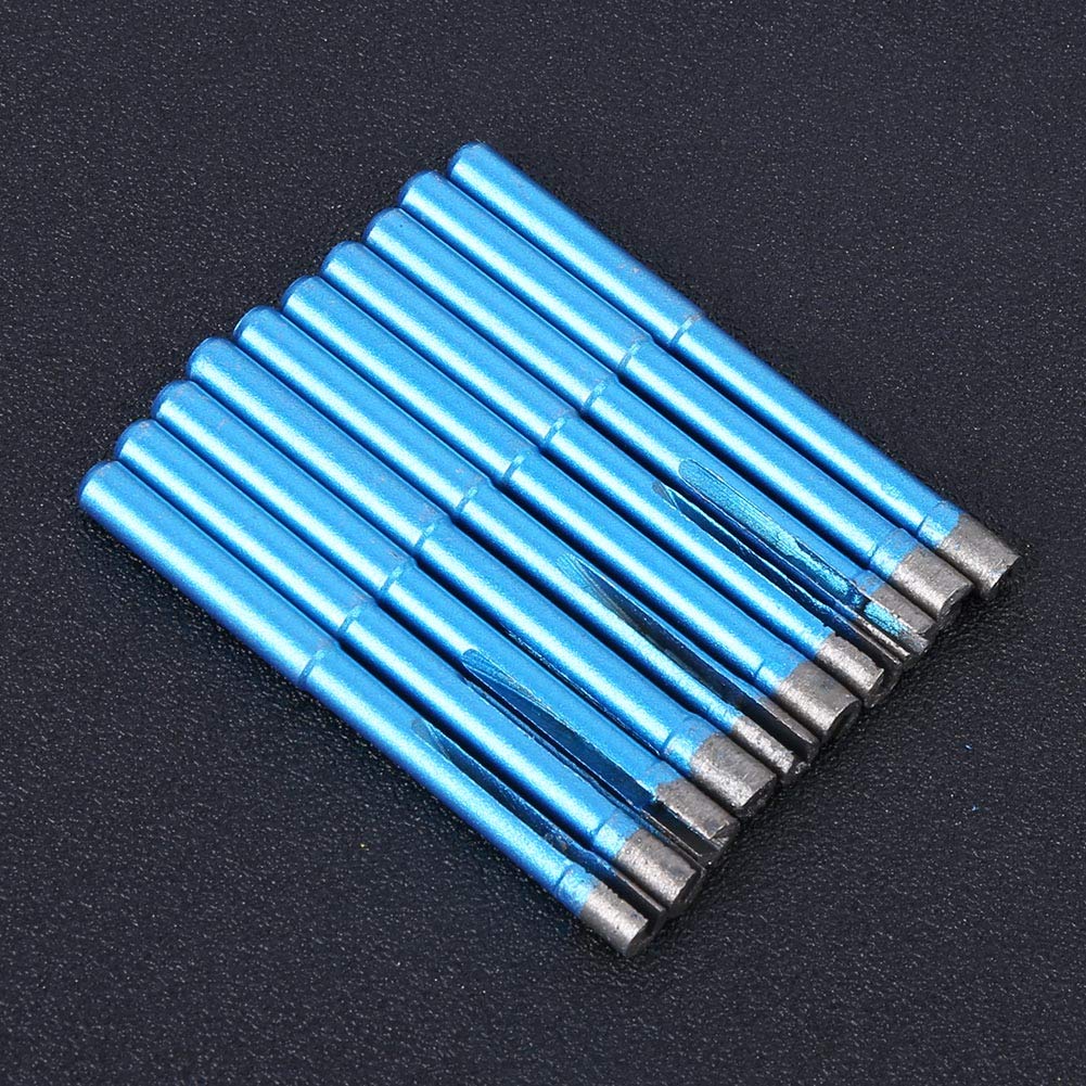 10PCs 73 x 6mm Diamond Drill Cutter Marble Drill Bit Set Hole Opener ...