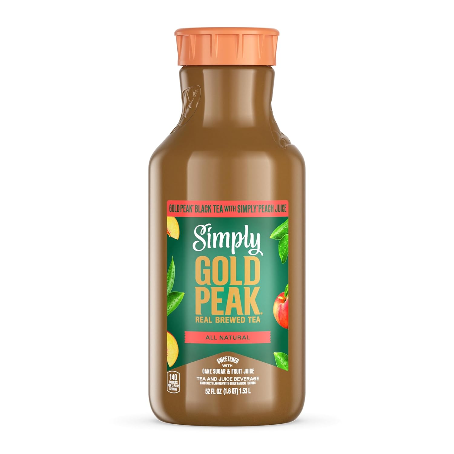 SIMPLY GOLD PEAK TEA AND PEACH JUICE 52OZ