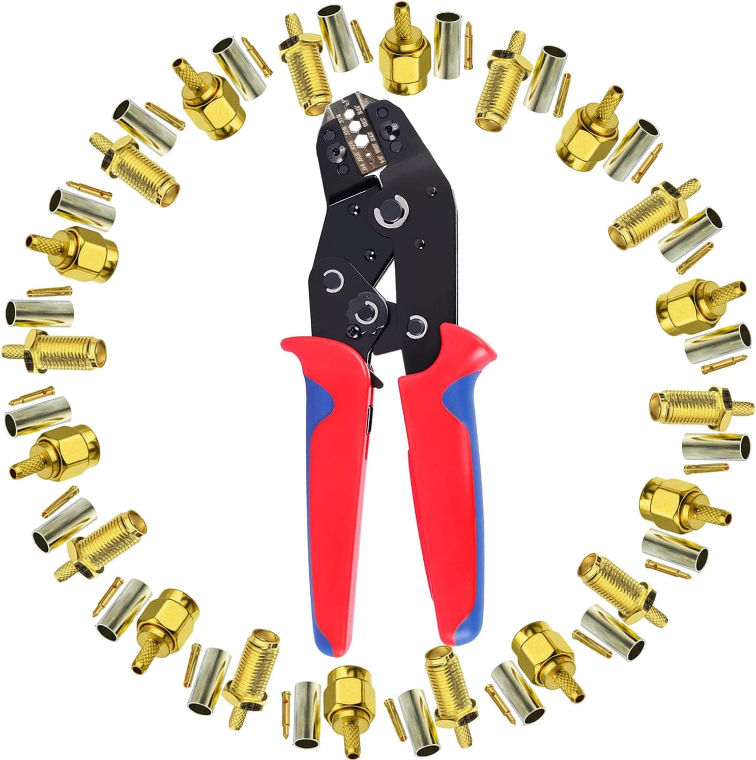 SMA Coaxial Cable Crimper set - SMA crimping plier and 10set SMA male ...