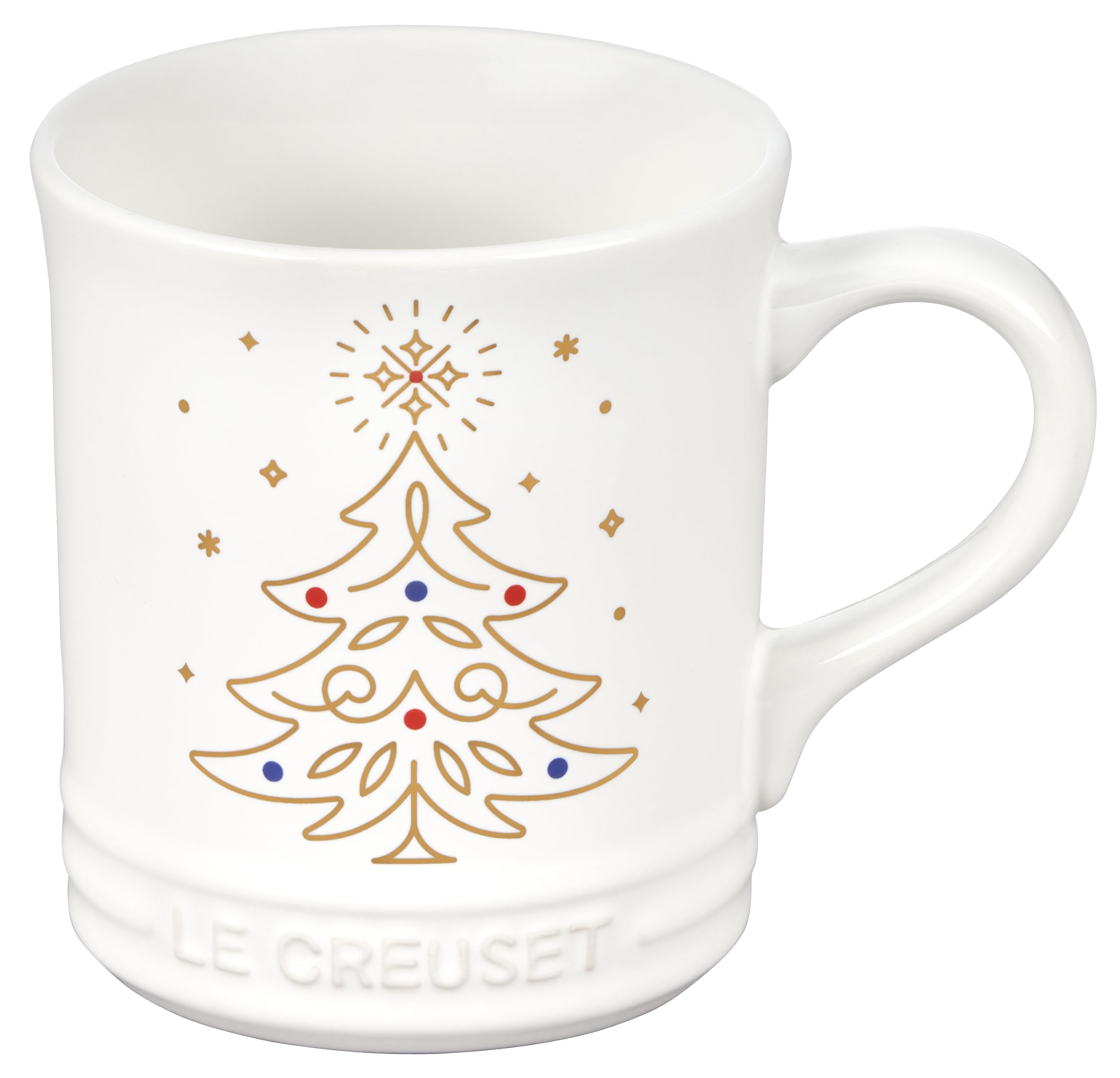 Amazon.com | Le Creuset Noël Collection Stoneware Mug with Gold ...