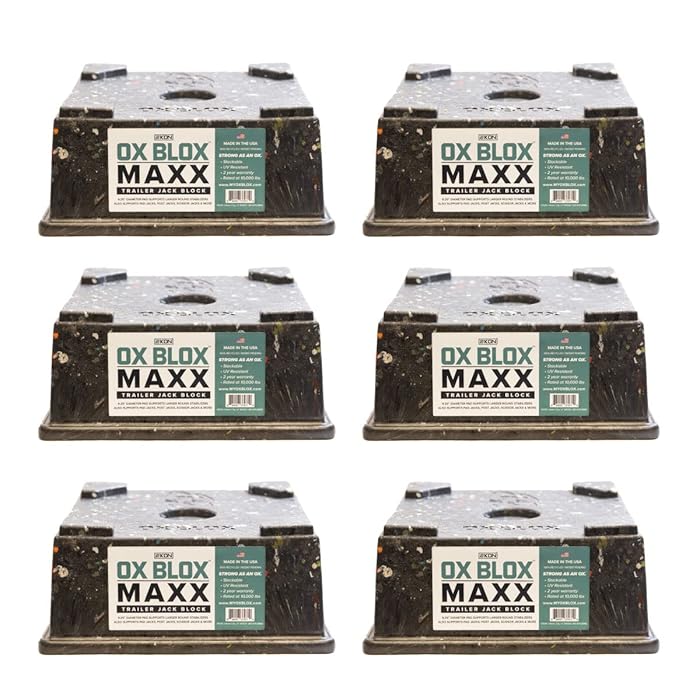 Buy OX BLOX MAXX (6-Pack), RV Jack Block for 9" Round Feet | 5th Wheel ...
