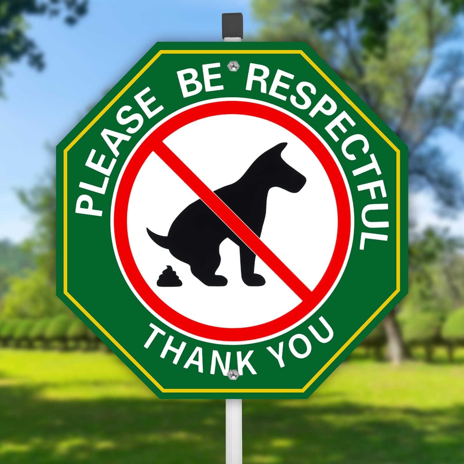 Amazon.com: No Peeing No Pooping Dog Sign, Please Be Respectful Sign ...