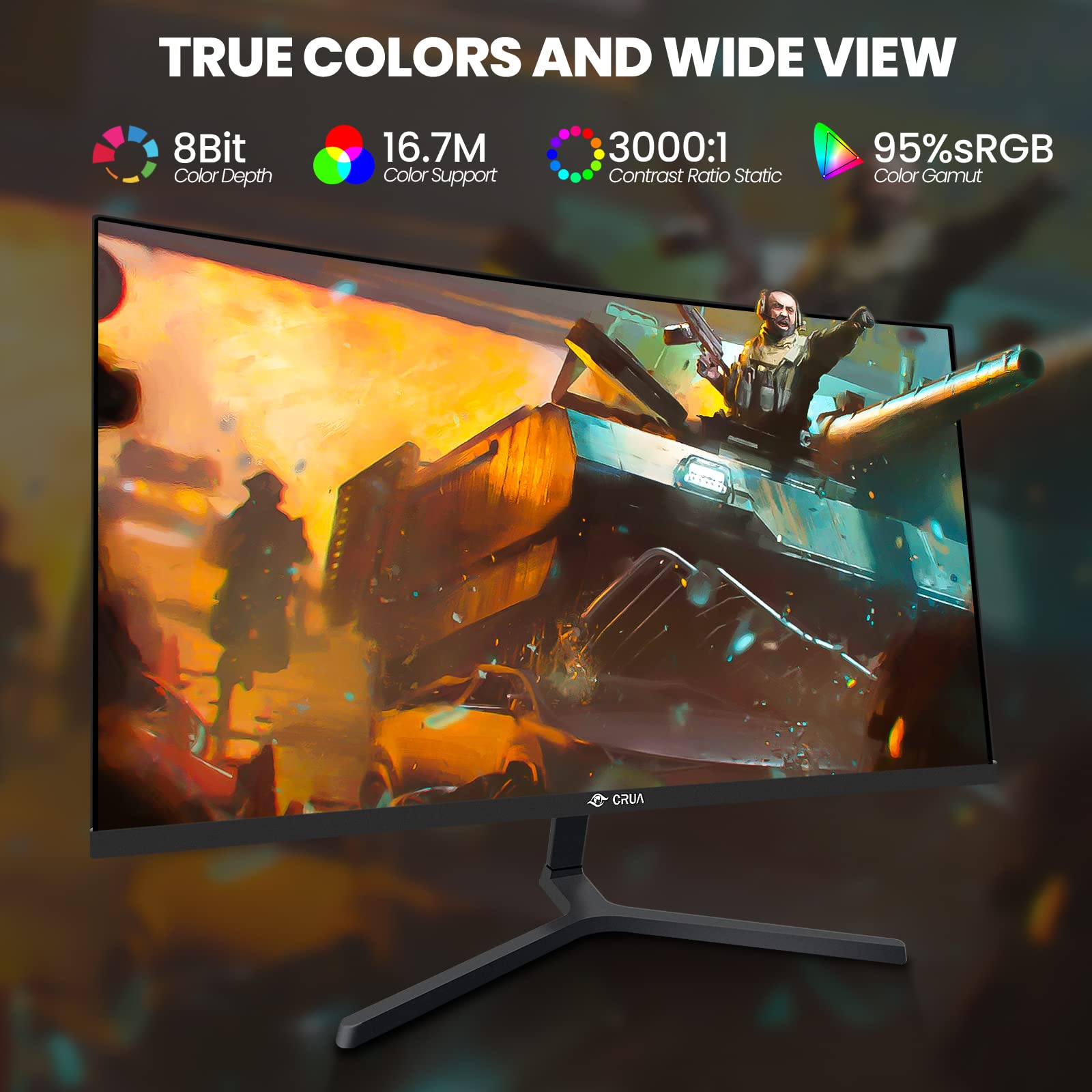 Snapklik.com : 24 Inch 144hz/180hz Curved Gaming Monitor, FHD 1080P ...