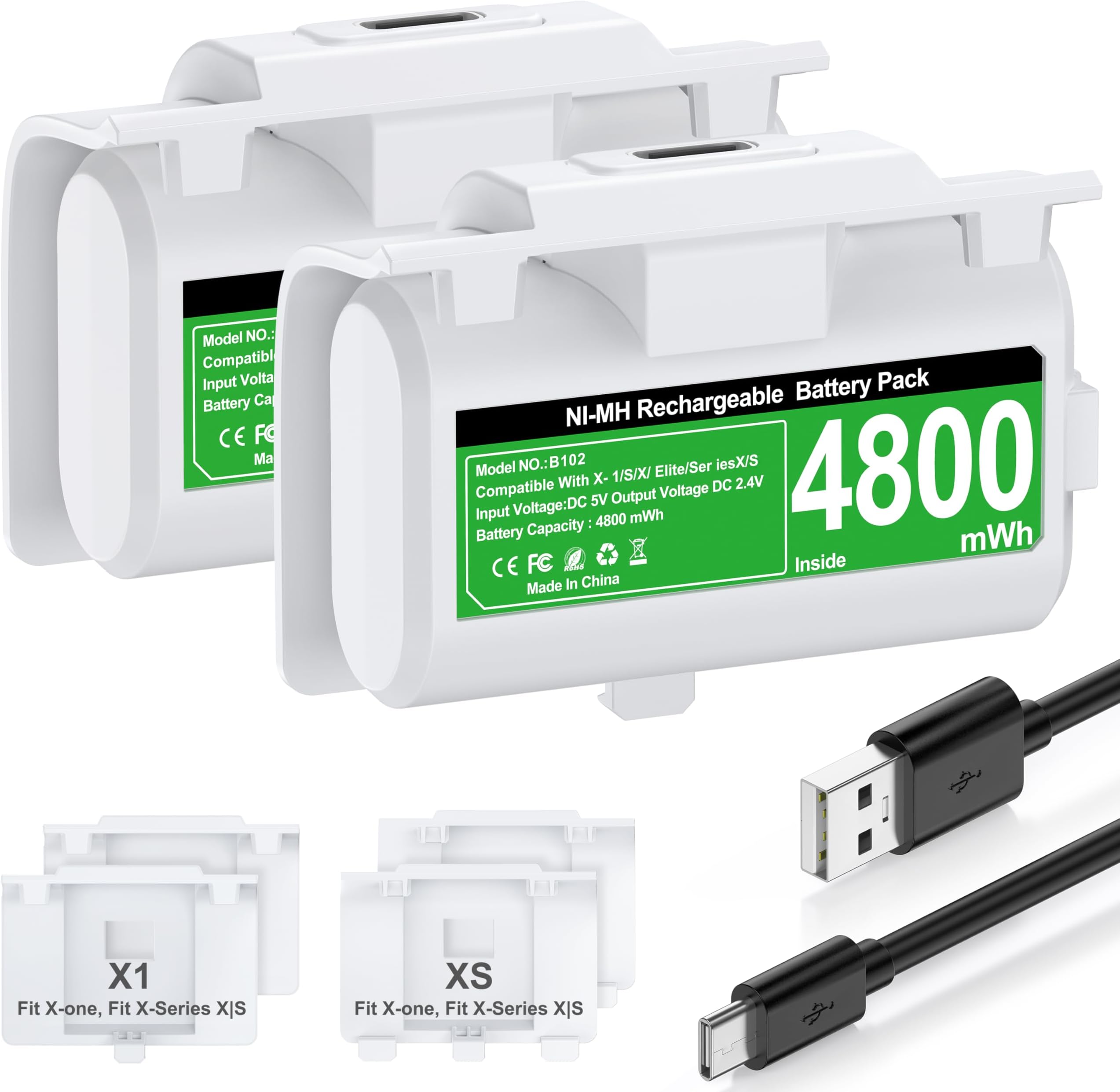 Amazon.com: HEYLICOOL Rechargeable Batteries for Xbox One/Xbox Series X ...