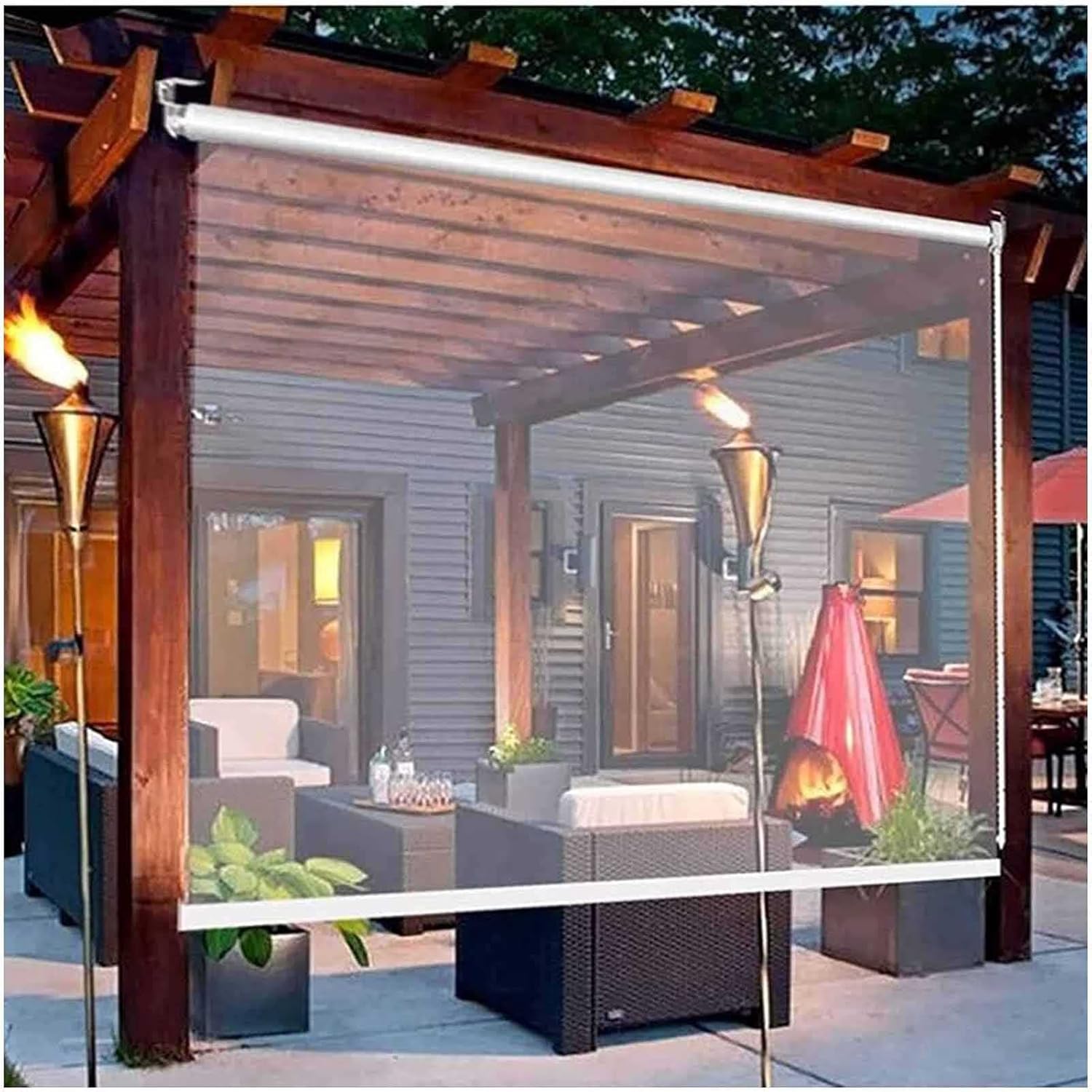 Cortina Enrollable para Pérgola Exterior, Cortinas Enrollables ...