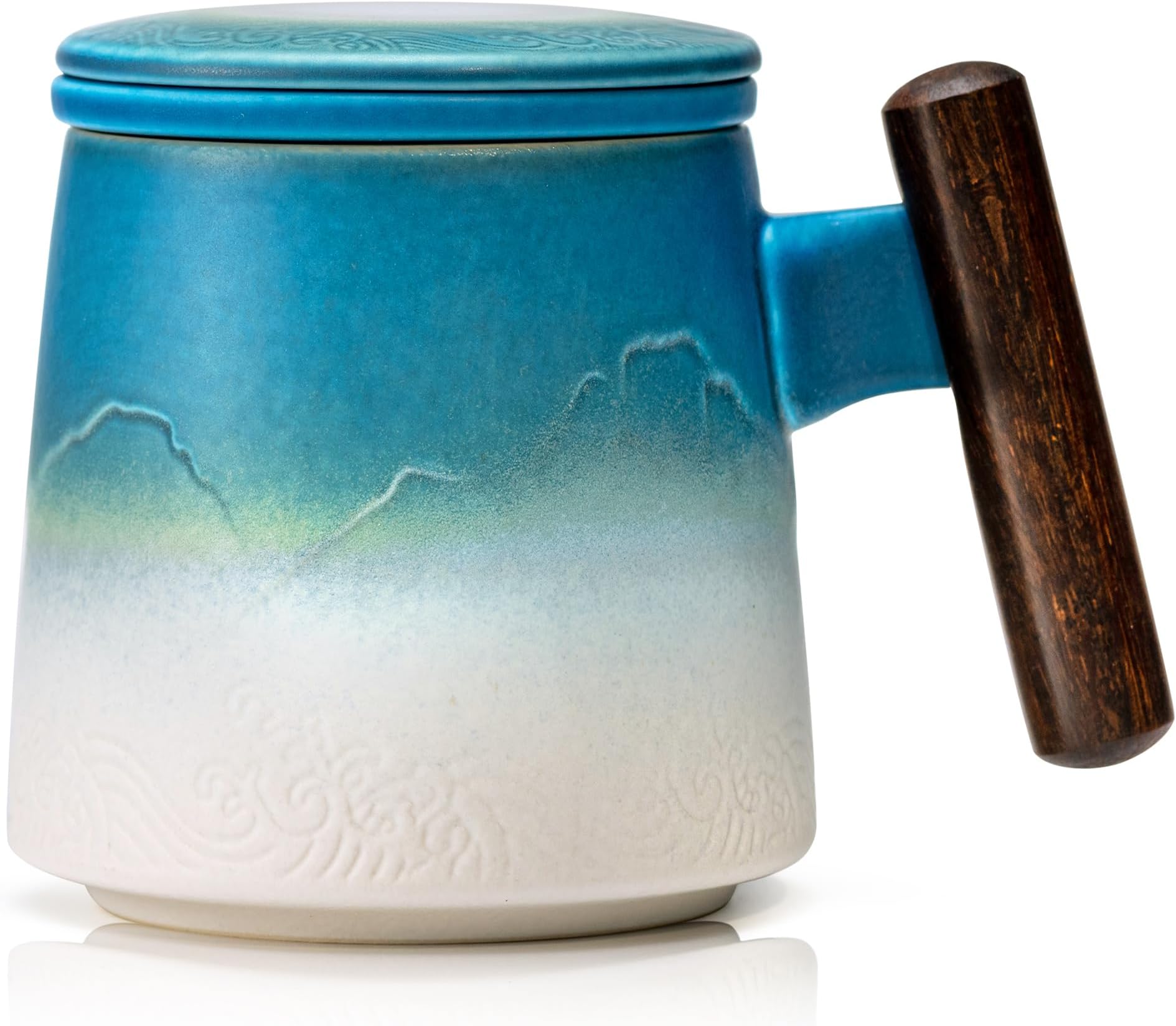 Amazon.com | ZENS Tea Cup with Infuser and Lid for Loose Leaf Tea ...