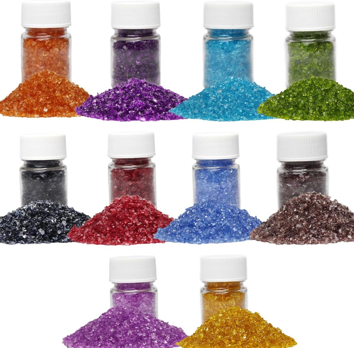 Amazon.com: 10Box -1LB Crushed Glass for Crafts Glitter Resin Art ...